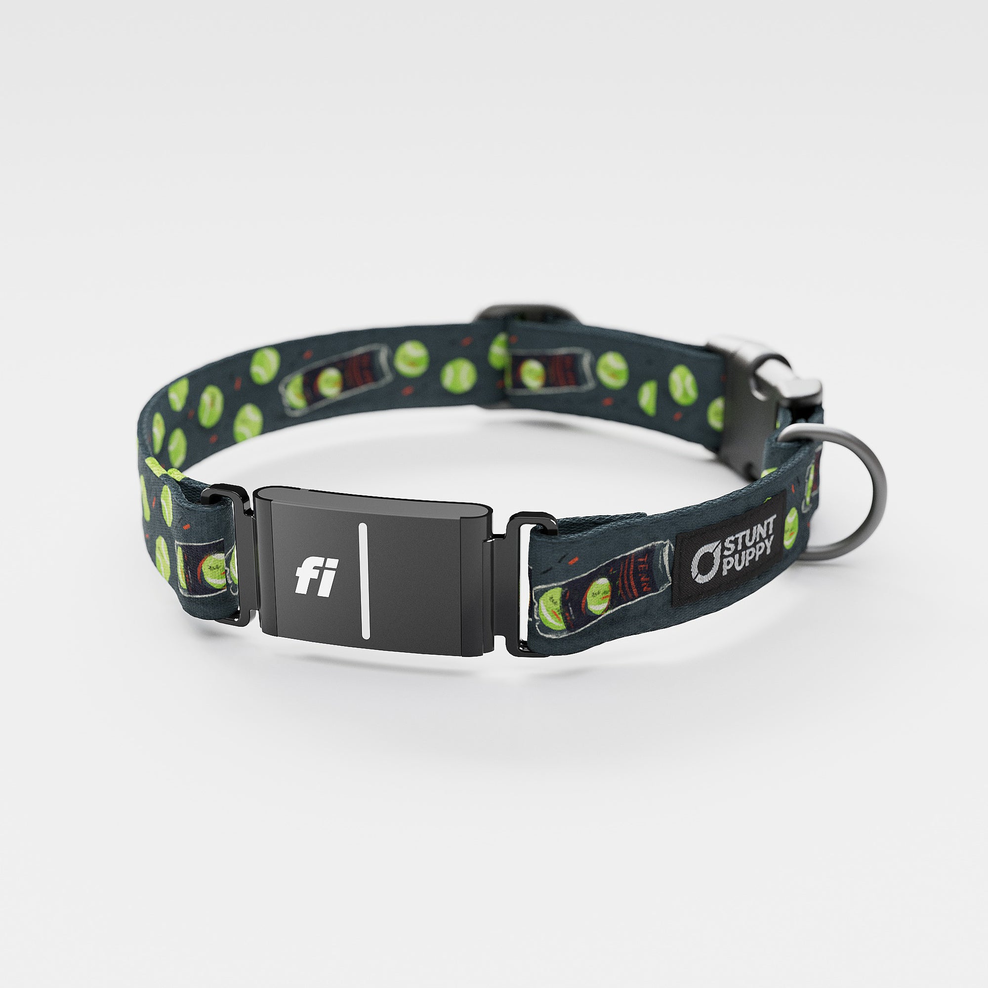 Fi Compatible Jill Kittock Tennis Balls Pattern Collar | Dog Collar ...
