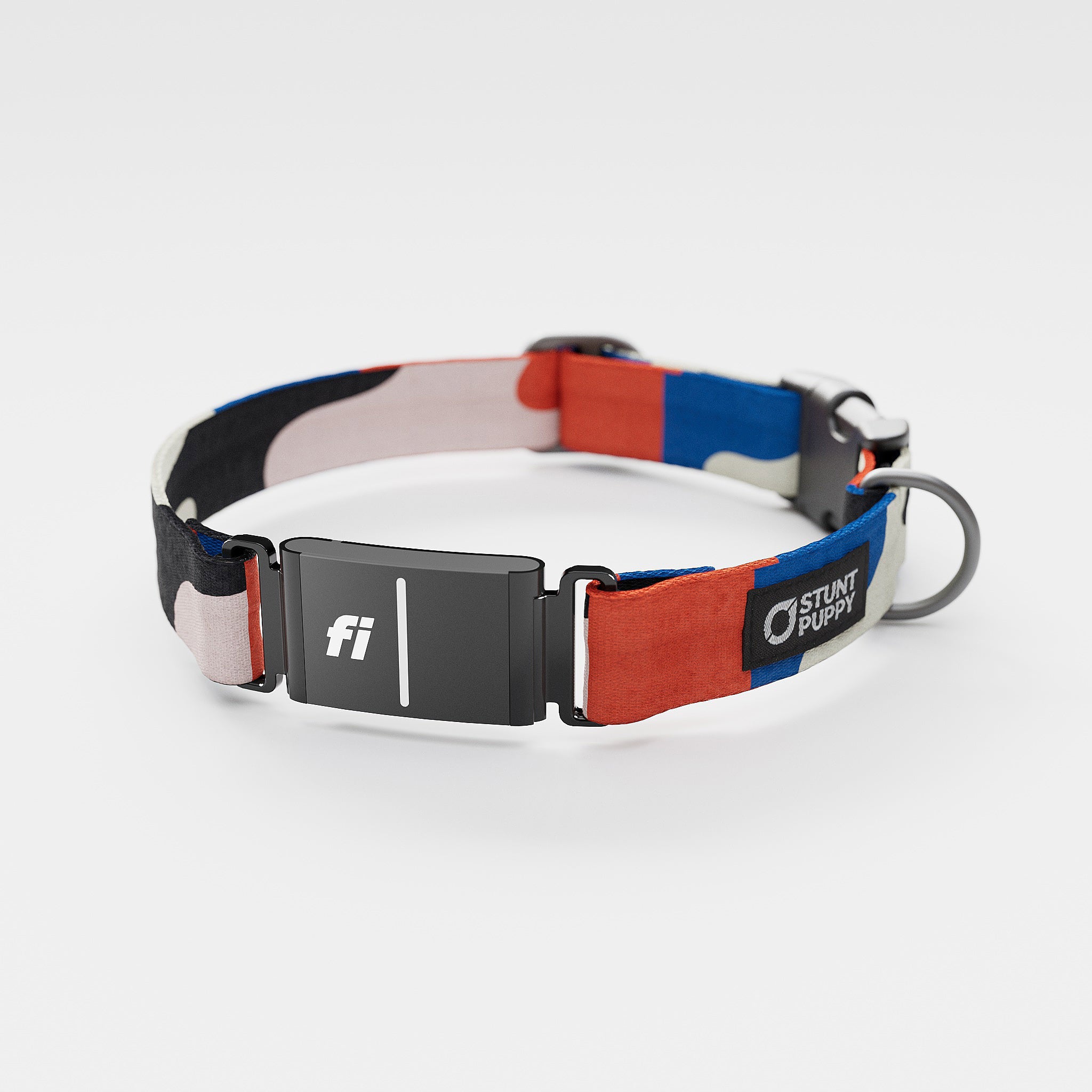 Fi GPS unit with Flags Melt Pattern Collar | Dog Collar – Stunt Puppy