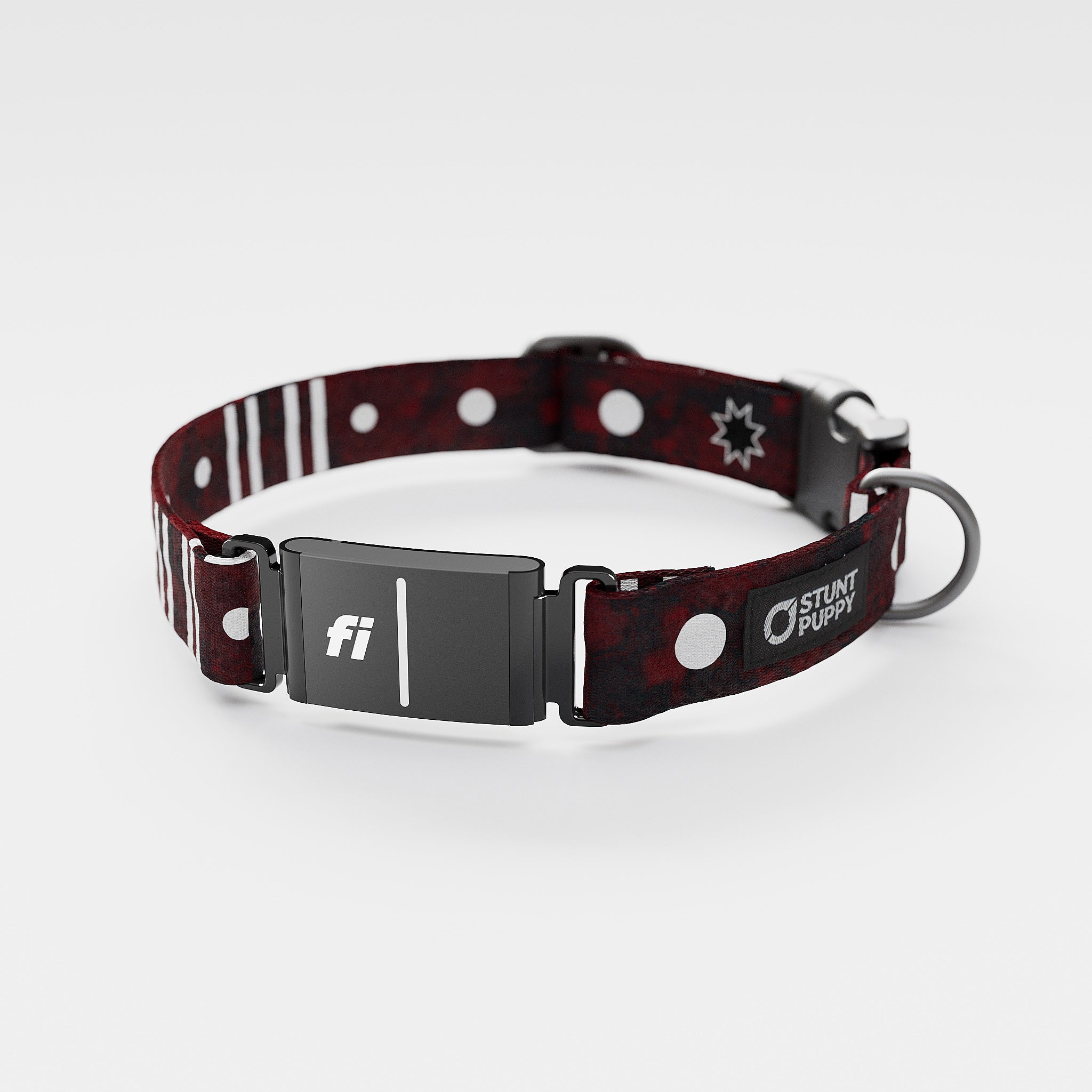 Fi GPS unit with Puppy Morning Star Pattern Collar | Dog Collar – Stunt ...