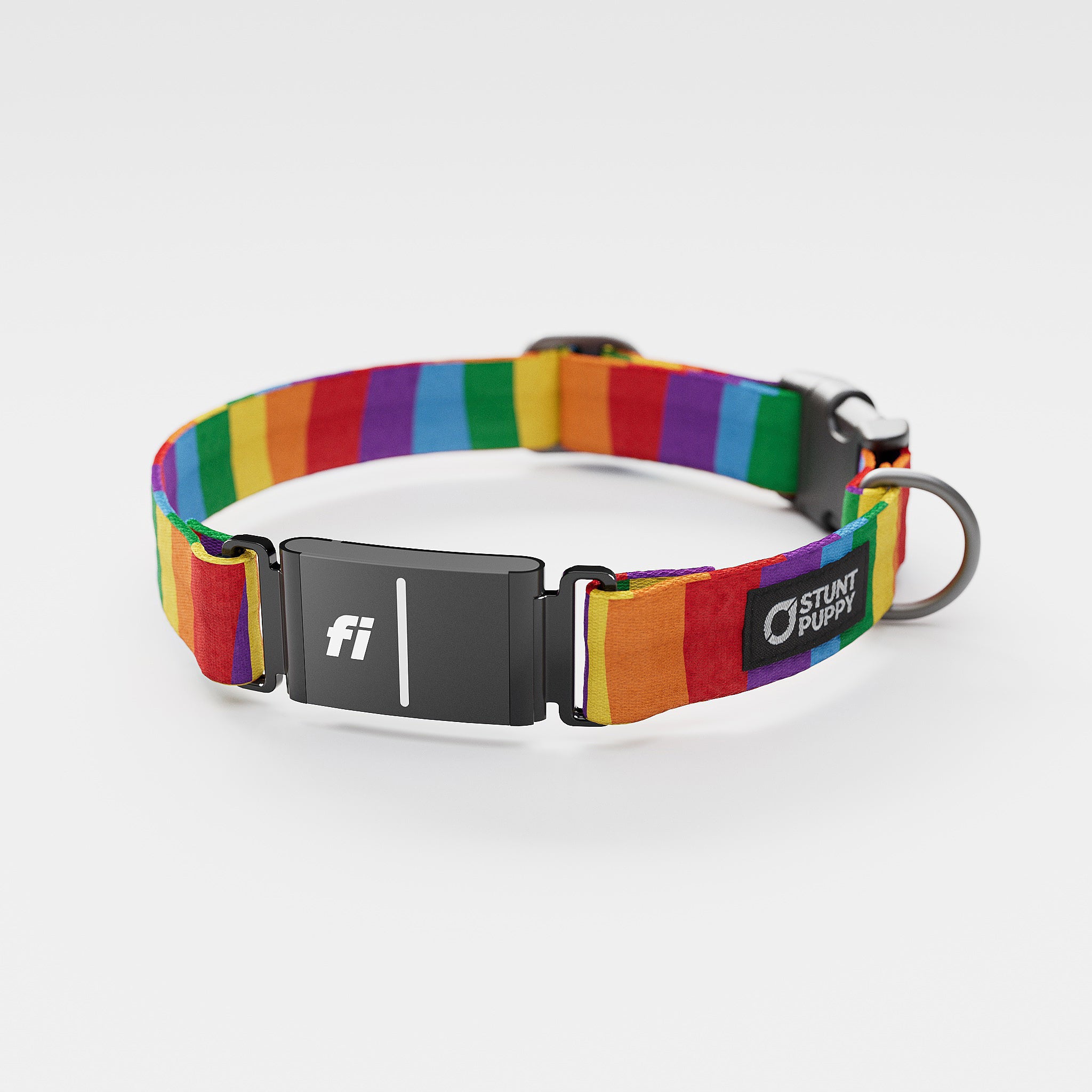 Fi GPS unit with Rainbow Pattern Collar | Dog Collar – Stunt Puppy