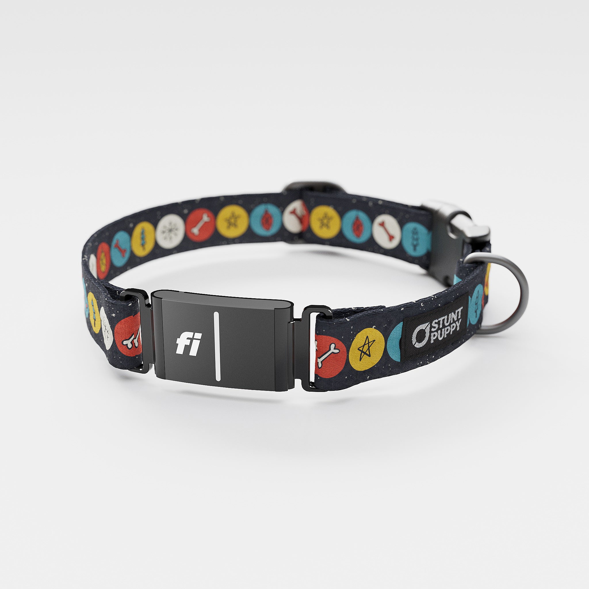 Fi GPS unit with Wrapping Paper Pattern Collar | Dog Collar – Stunt Puppy